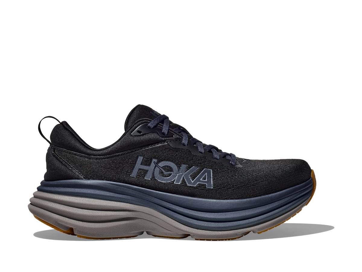 Shop Mens M BONDI 8 Black / Iron Ore | HOKA AU