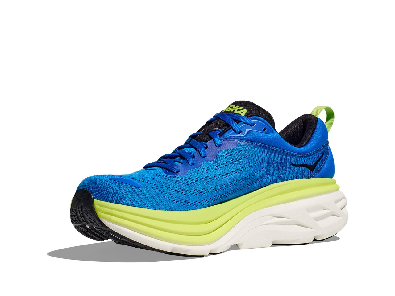 Shop Mens M BONDI 8 Electric Cobalt / Lettuce | HOKA AU