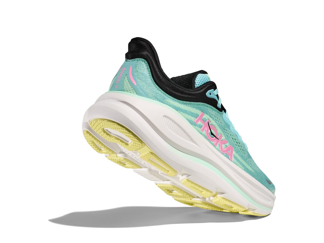 Shop Womens Bondi 9 Wide Blue Spark / Mint Fluorite | HOKA AU